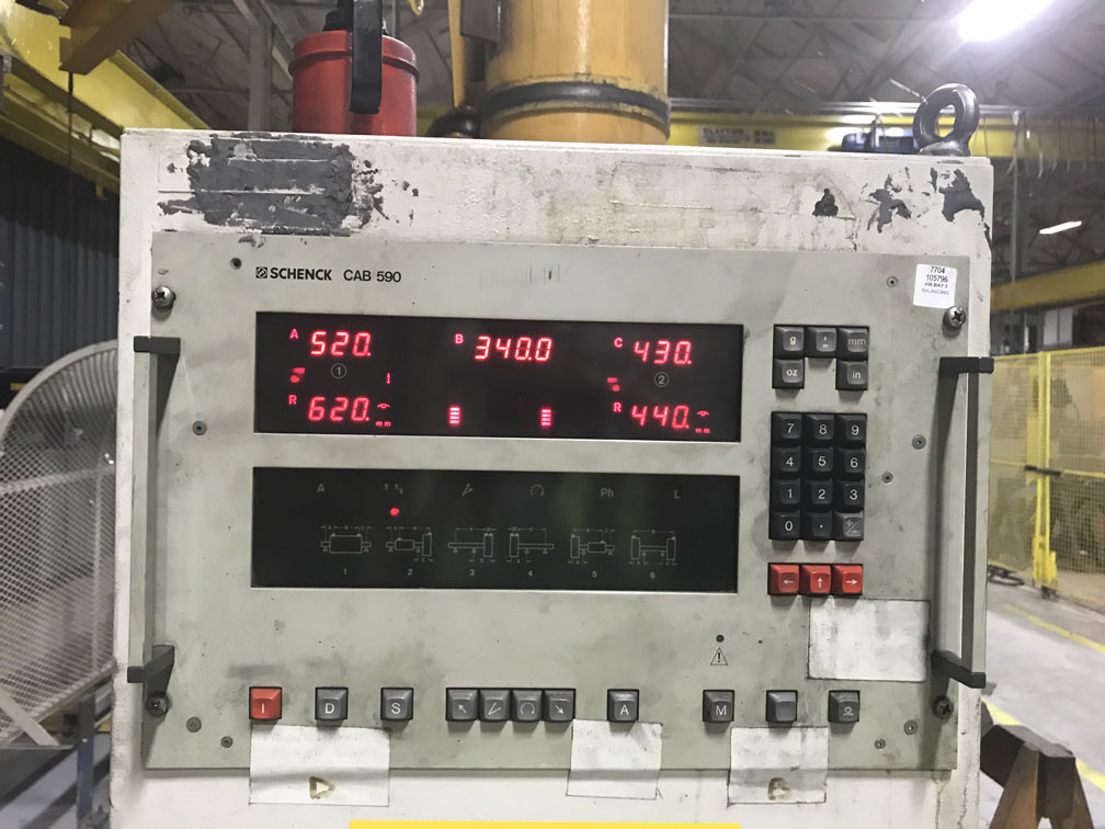 SCHENCK H40BU Dynamic Balancing Machine with CAB 590H Digital Display ...