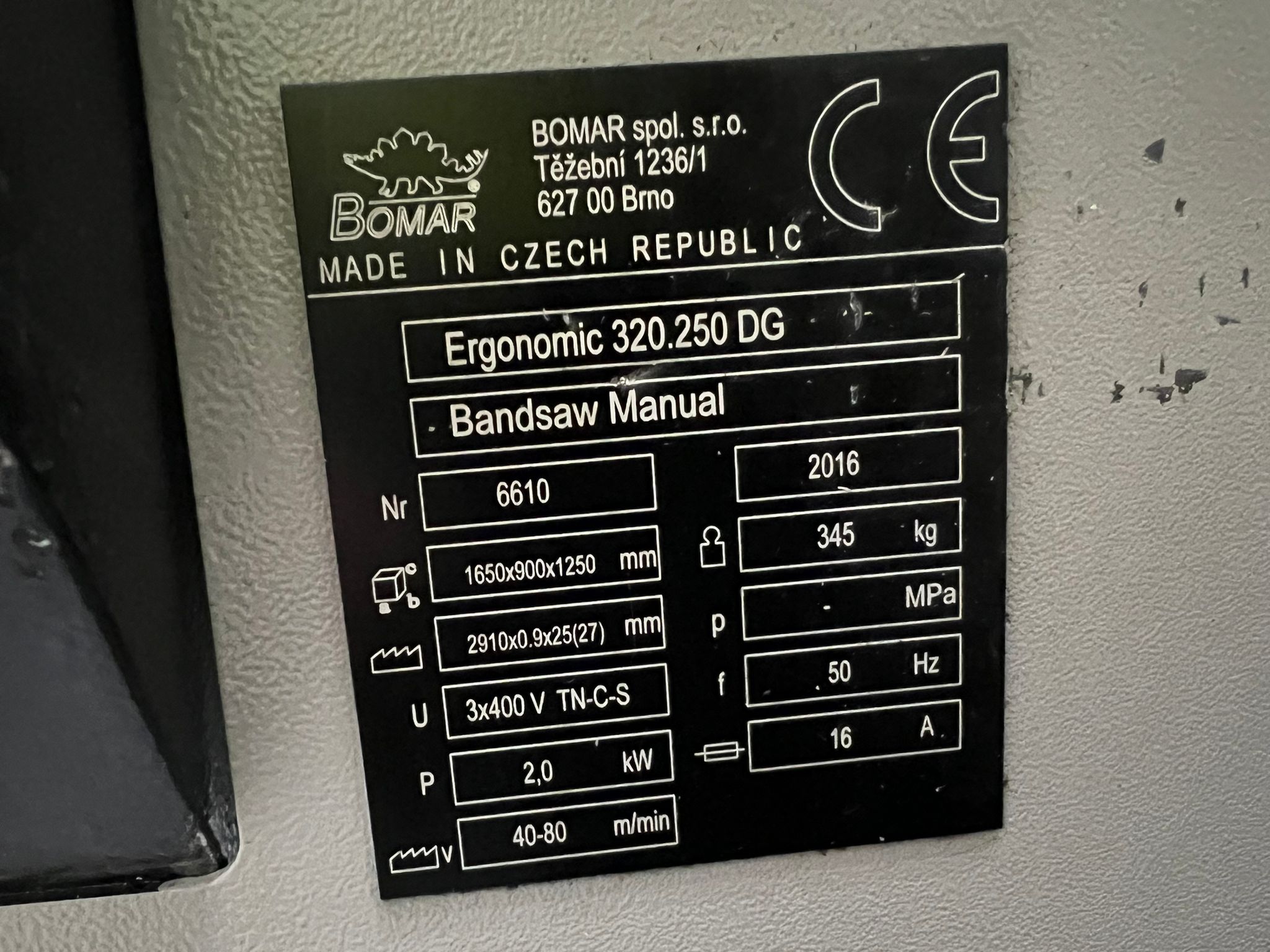 BOMAR Ergonomic 320.250DG Horizontal Bandsaw - 7 - GM Machinery