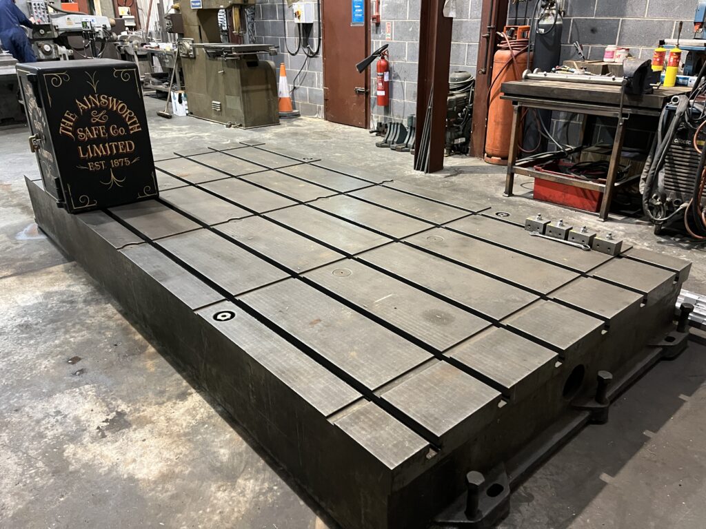 CAST IRON T Slotted Bedplate 3600mm x 1800mm x 360mm thick. Weight ...